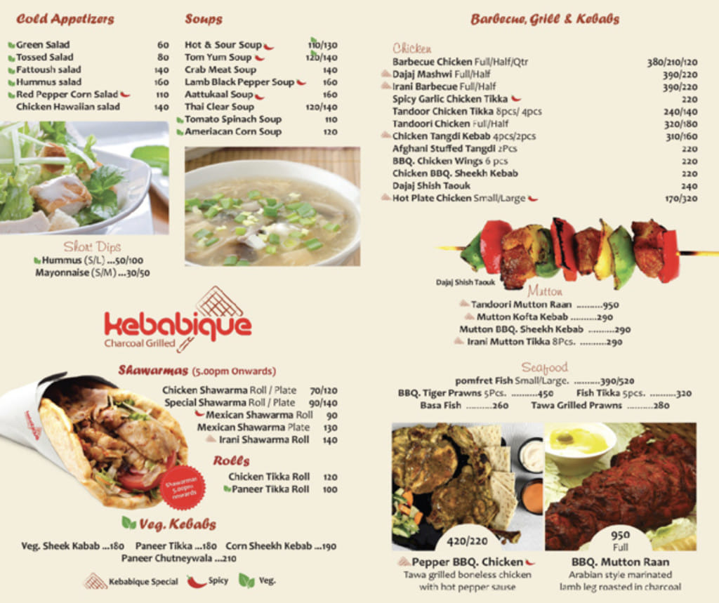 Menu of Copper Kitchen, Porur, Chennai