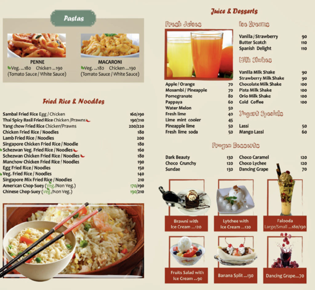 Menu of Copper Kitchen, Porur, Chennai