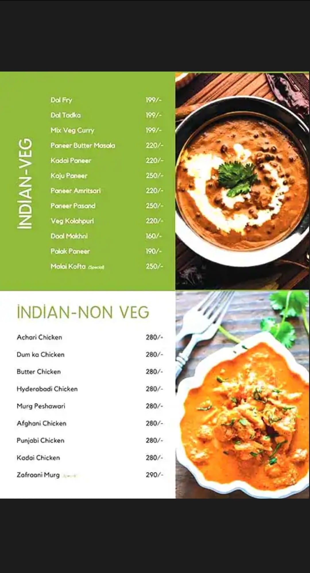 Menu of Pista House, Gachibowli, Hyderabad
