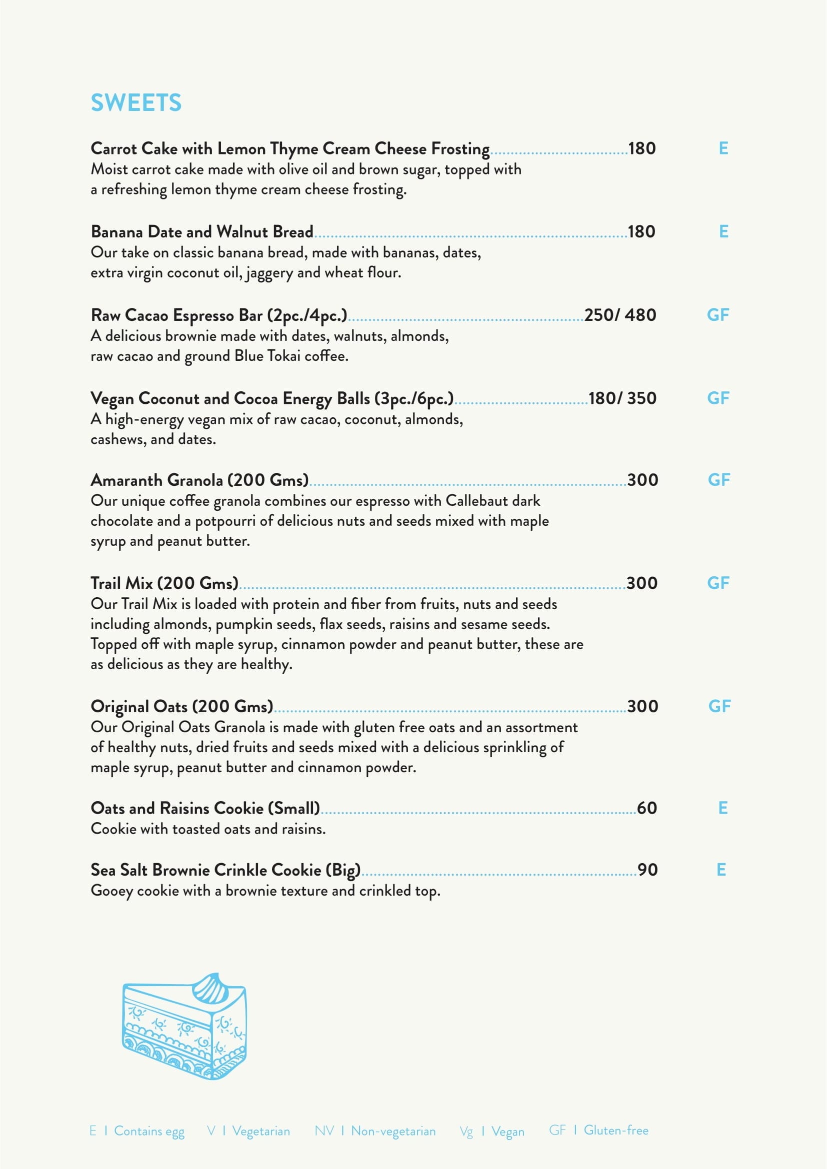 Menu of Blue Tokai Coffee Roasters, Connaught Place (CP), Central Delhi