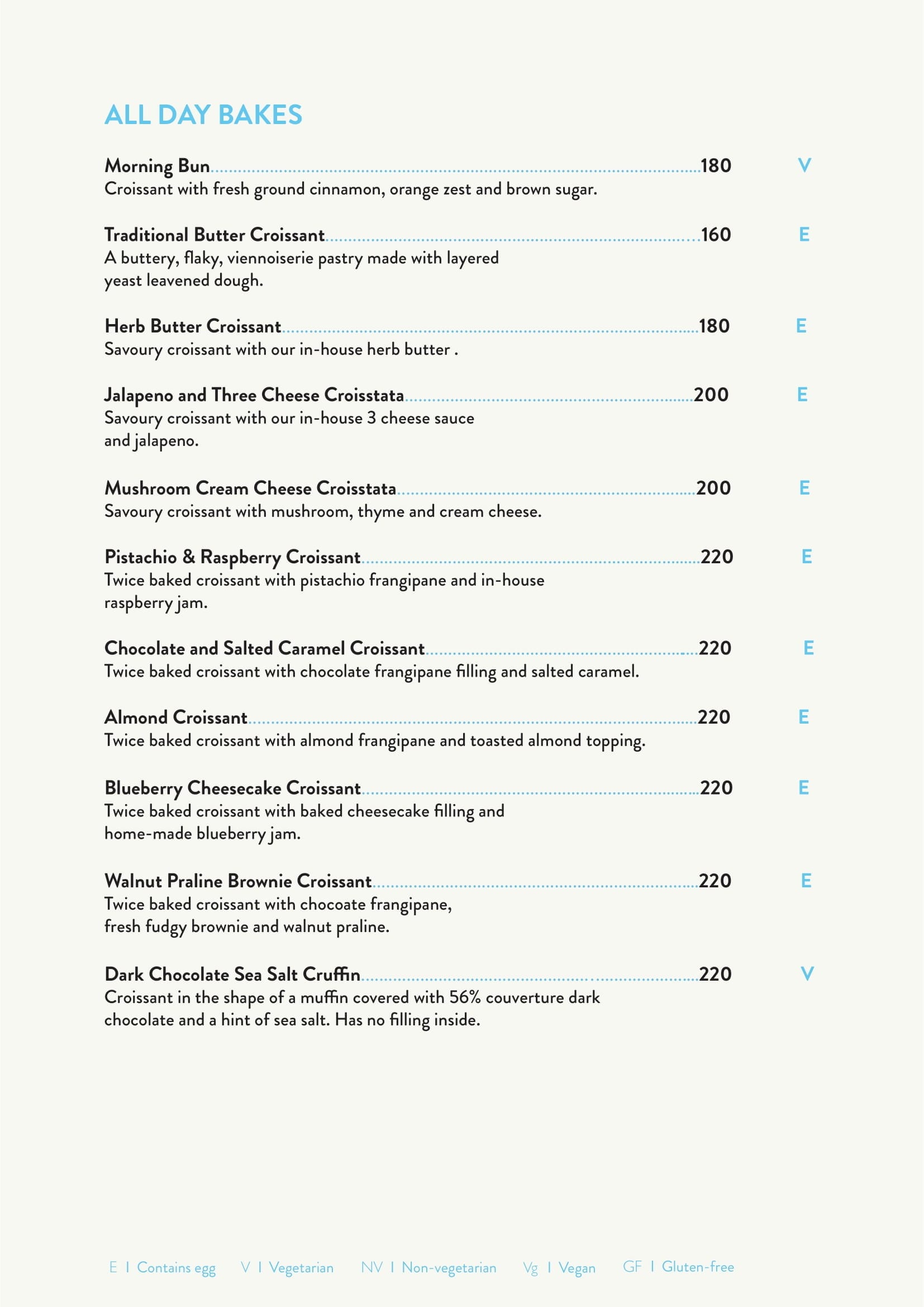 Menu of Blue Tokai Coffee Roasters, Connaught Place (CP), Central Delhi