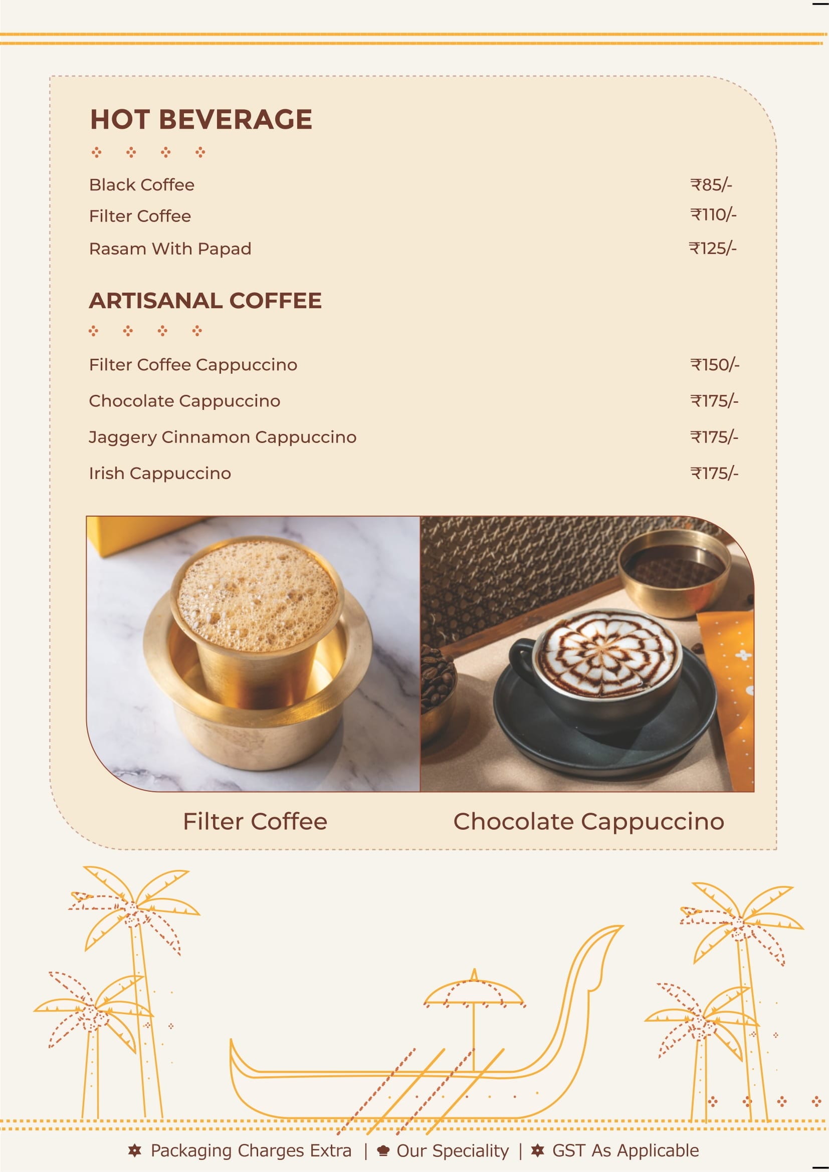 Menu of Dosa Coffee, Connaught Place (CP), Central Delhi