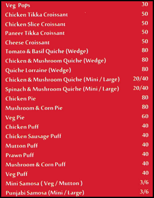 Menu of Candies, Pali Hill, Bandra West, Western Suburbs