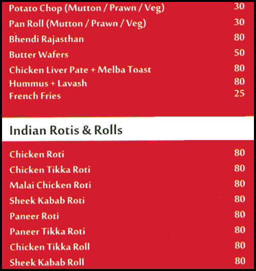 Menu of Candies, Pali Hill, Bandra West, Western Suburbs