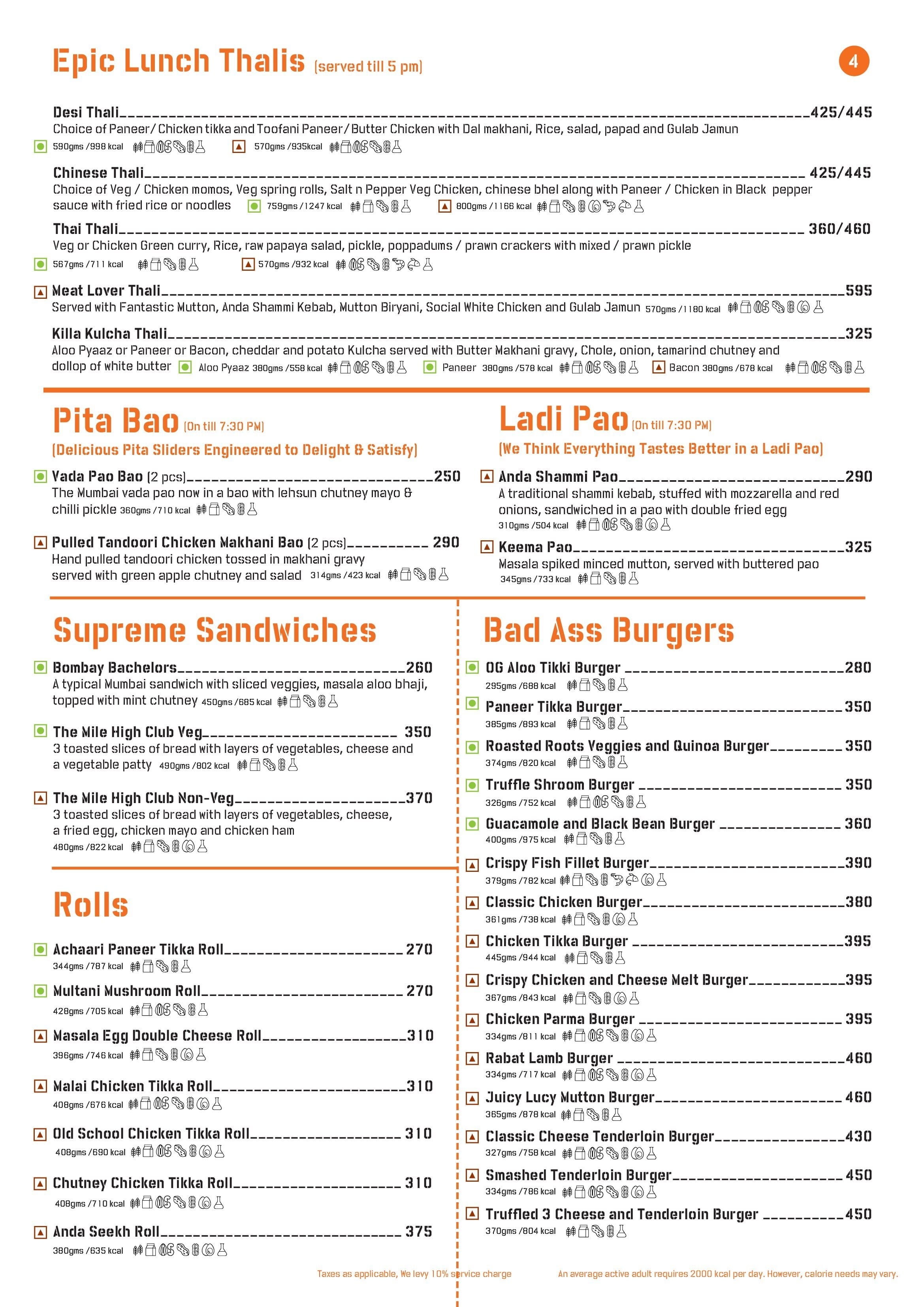 Menu of Hauz Khas Social, Hauz Khas Village, South Delhi