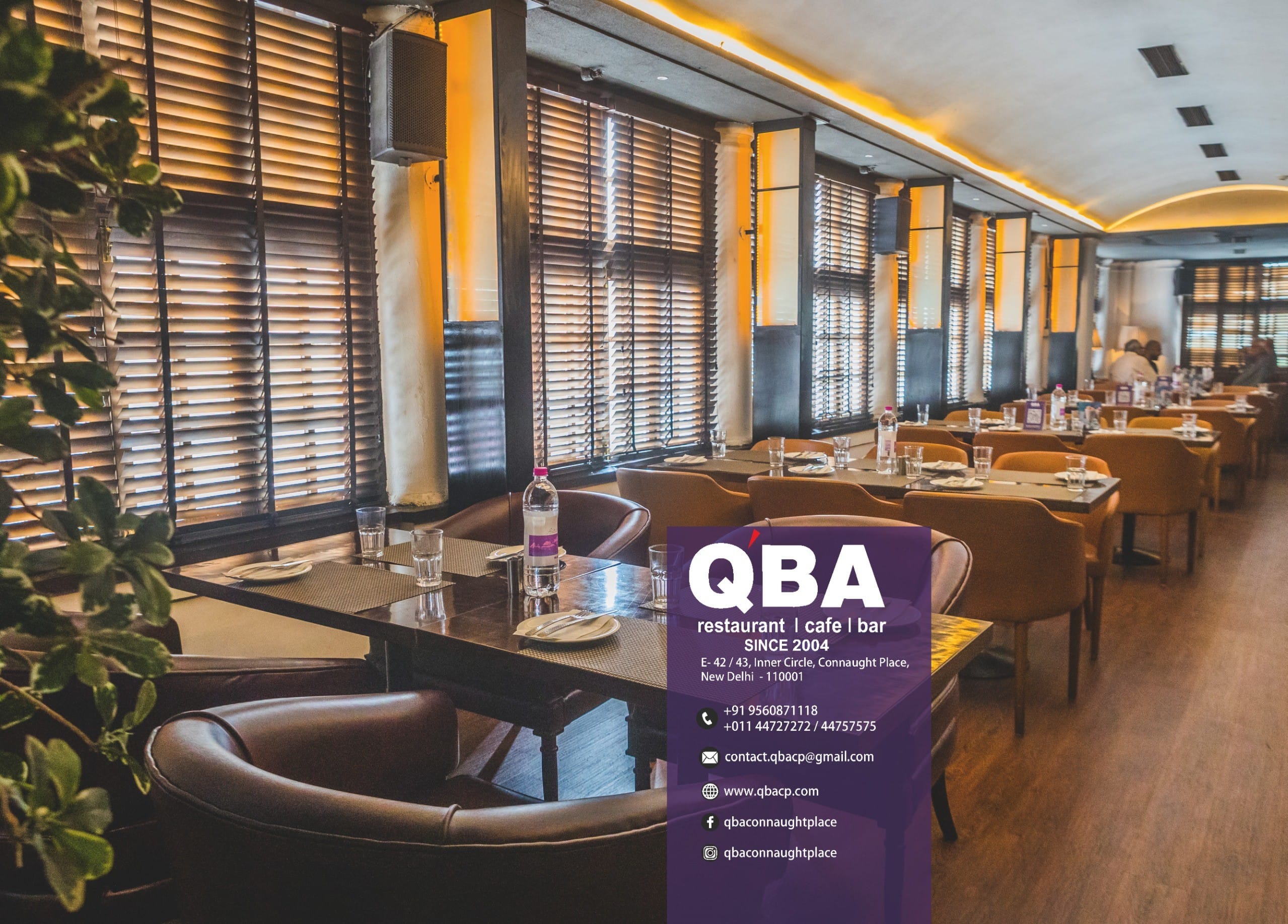 Menu of QBA, Connaught Place (CP), Central Delhi