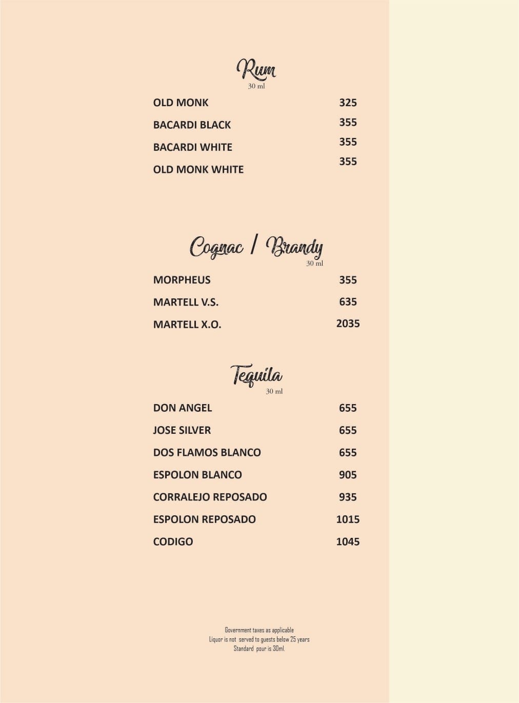 Menu of Kwality, Connaught Place (CP), Central Delhi