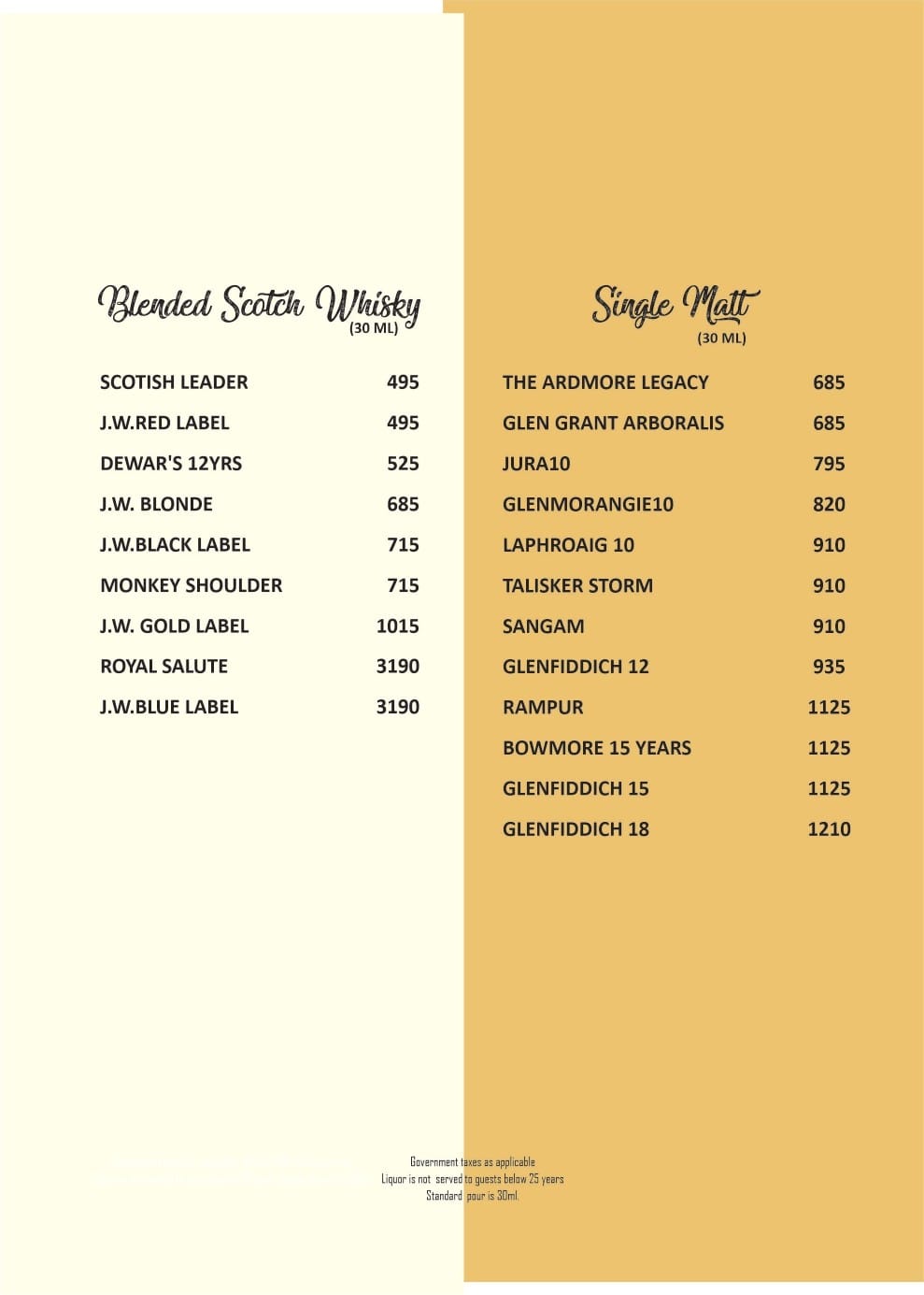 Menu of Kwality, Connaught Place (CP), Central Delhi