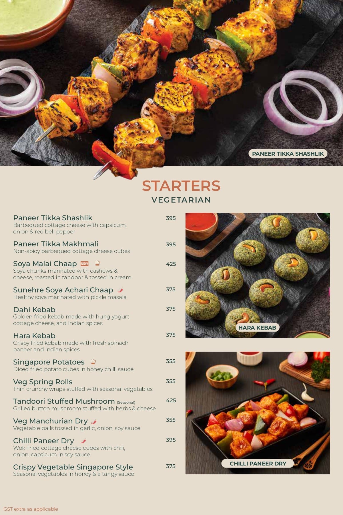 Menu of Dana Choga, Sector 14, Gurgaon