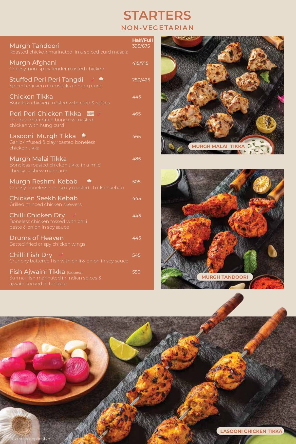 Menu of Dana Choga, Sector 14, Gurgaon
