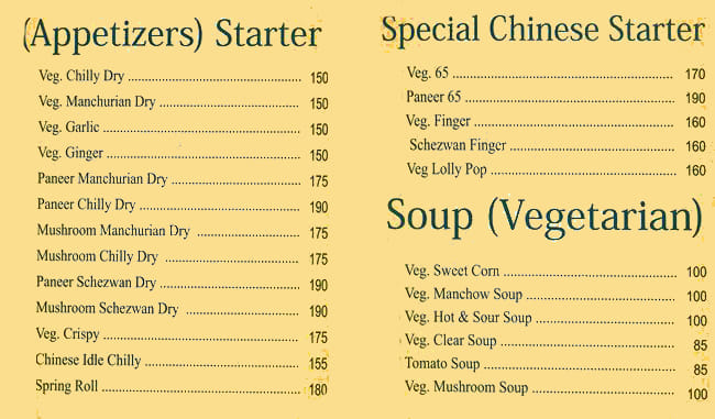 Menu of Achija, Ghatkopar East, Central Mumbai
