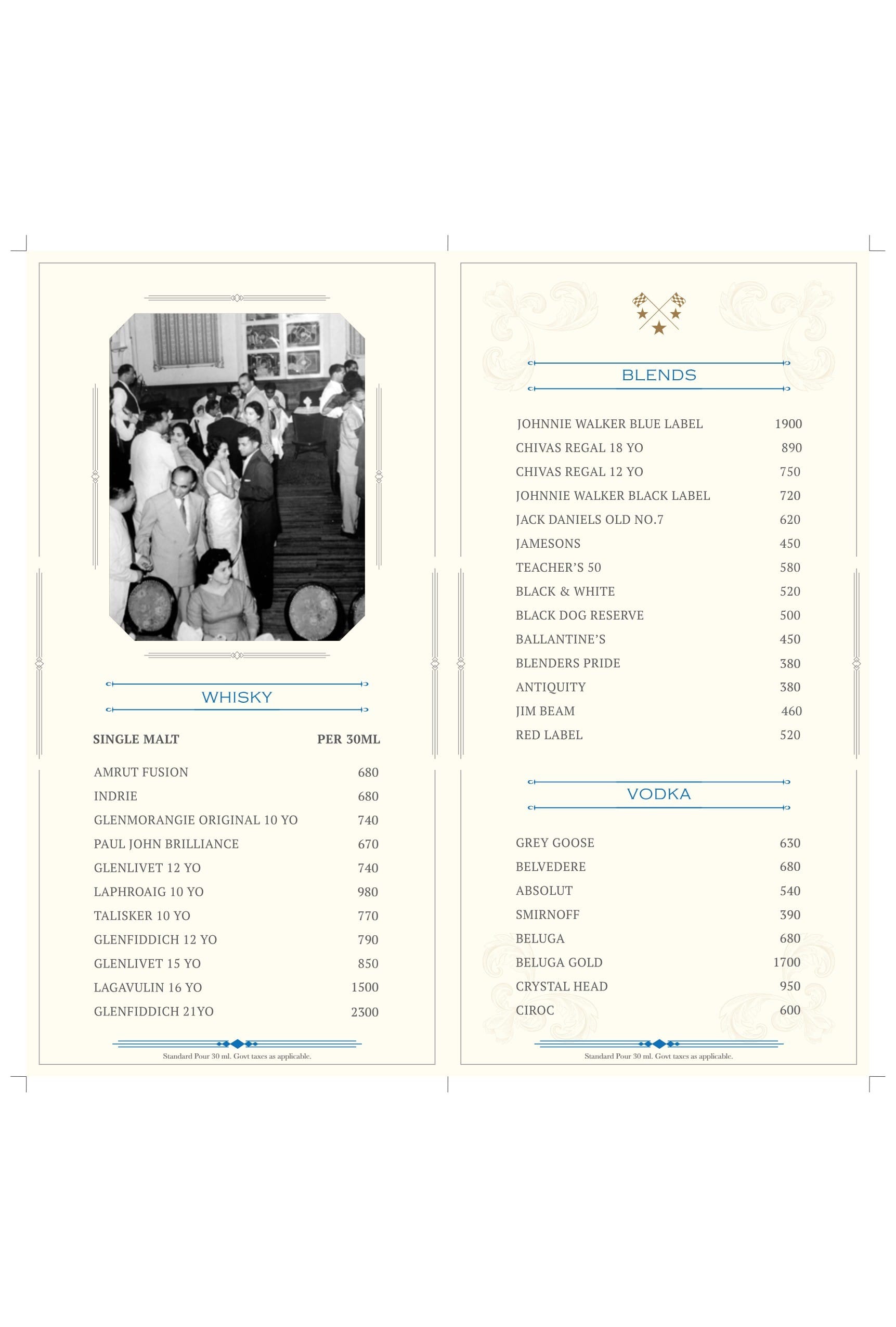 Menu of Gaylord, Churchgate, South Mumbai