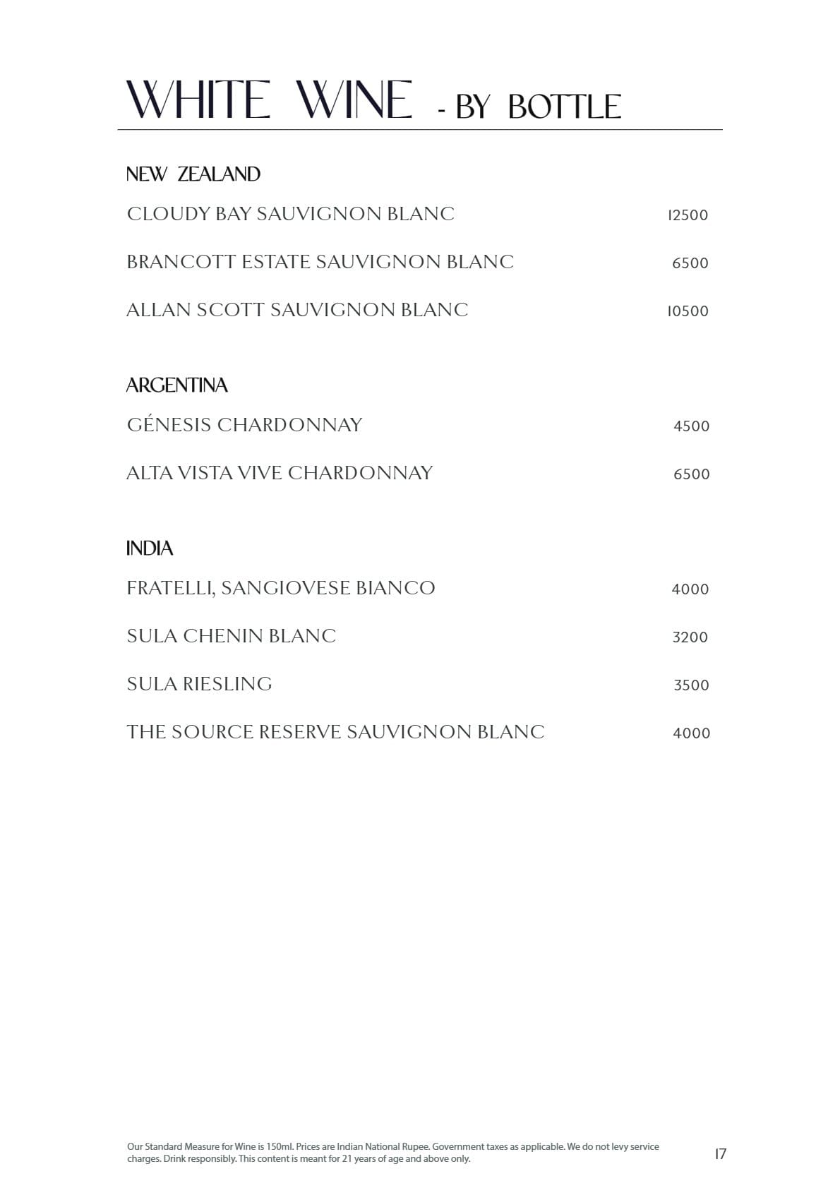 Menu of Lake View Cafe, The Westin Mumbai Powai Lake
