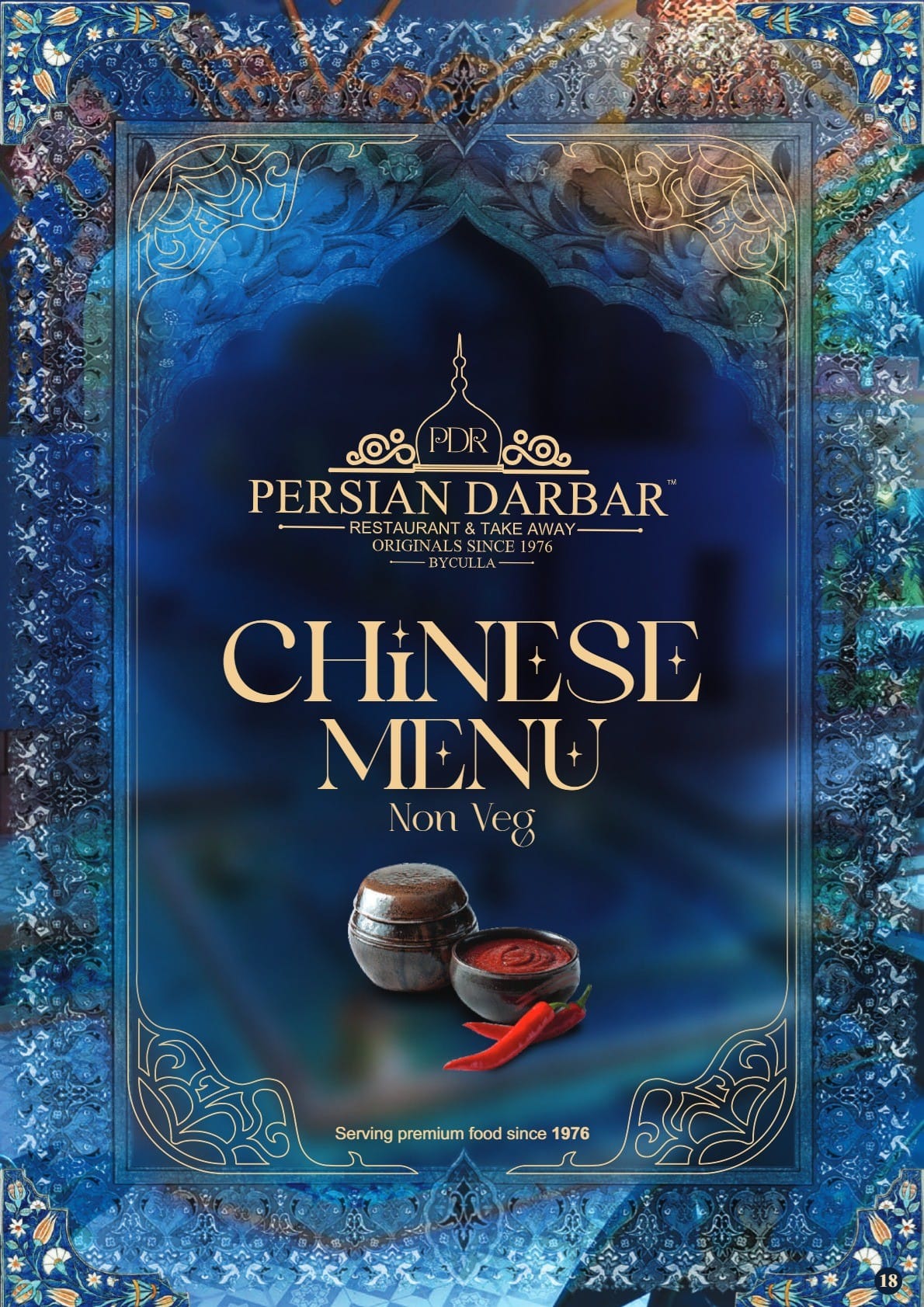 Menu of Persian Darbar, Byculla, South Mumbai