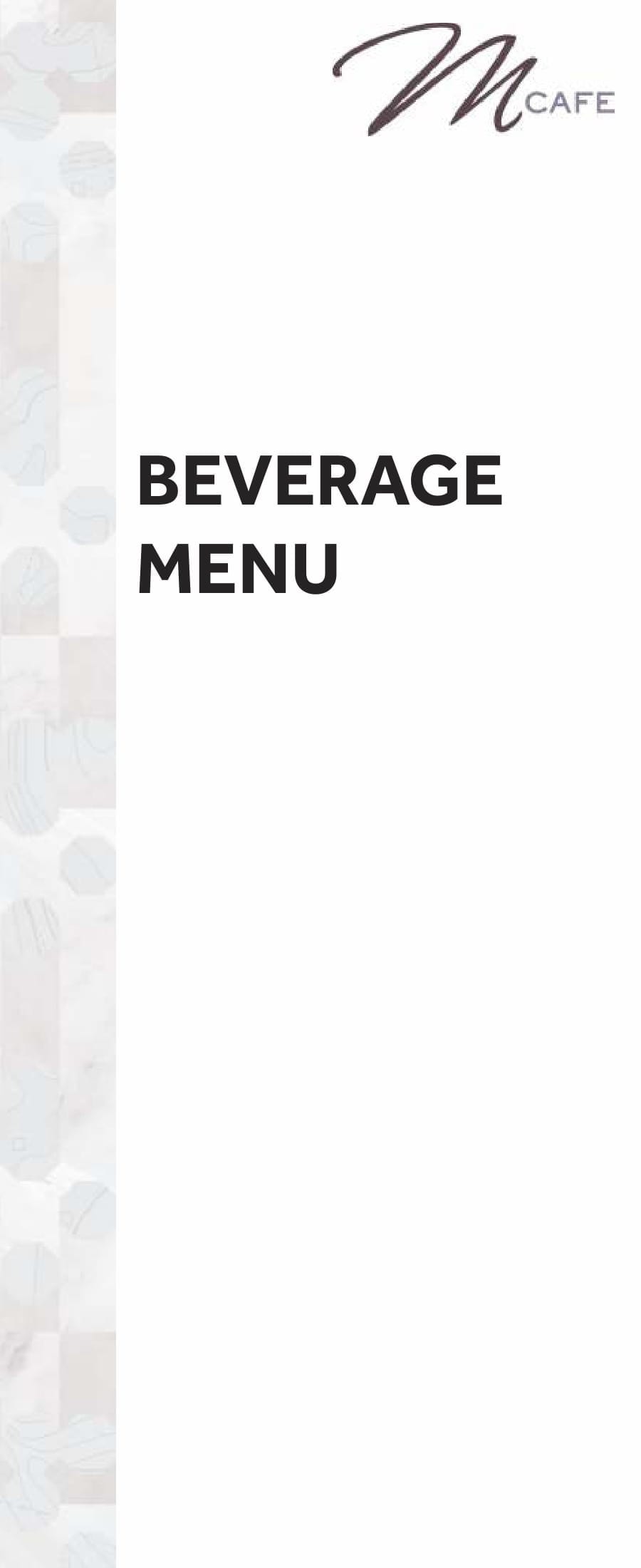 Menu of M Cafe, Bengaluru Marriott Hotel Whitefield