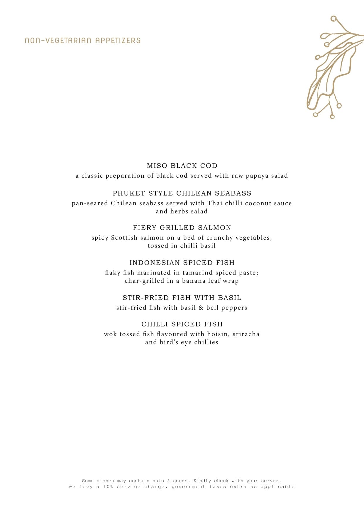 Menu of Shiro, UB City, Central Bengaluru