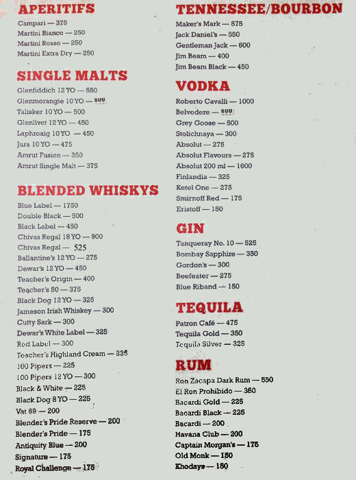 Menu of Toit, Indiranagar, East Bengaluru