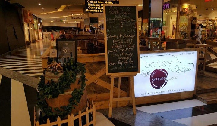 About Barley & Grapes Cafe, Phoenix Market City Mall, Whitefield