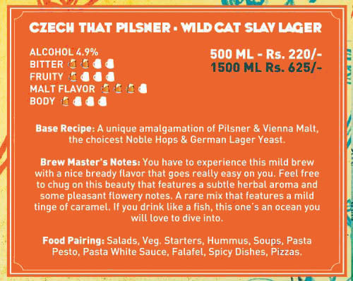 Menu of Big Pitcher, Old Airport Road, East Bengaluru