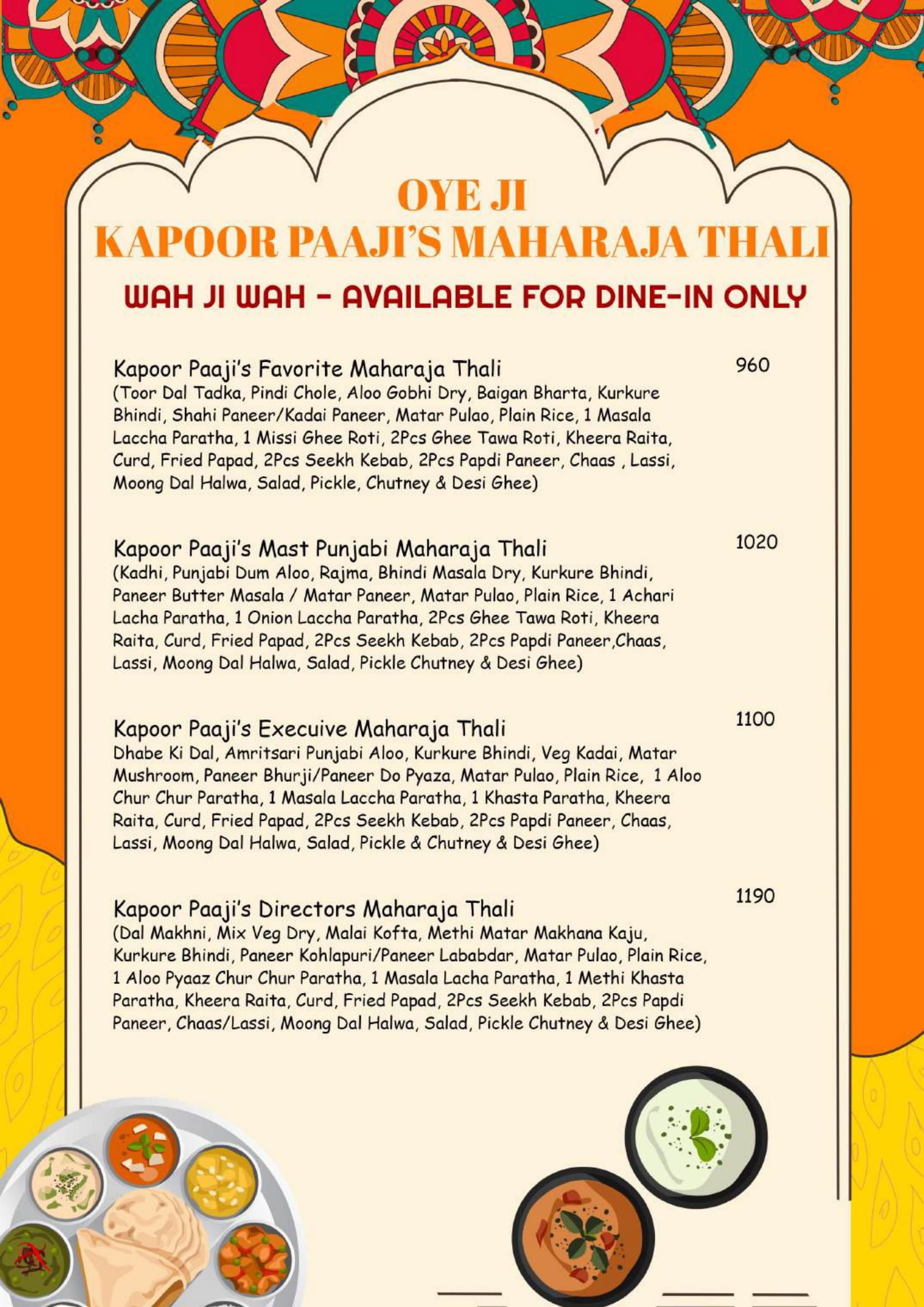 Menu of Kapoor's Cafe, Kadugodi, Whitefield, East Bengaluru
