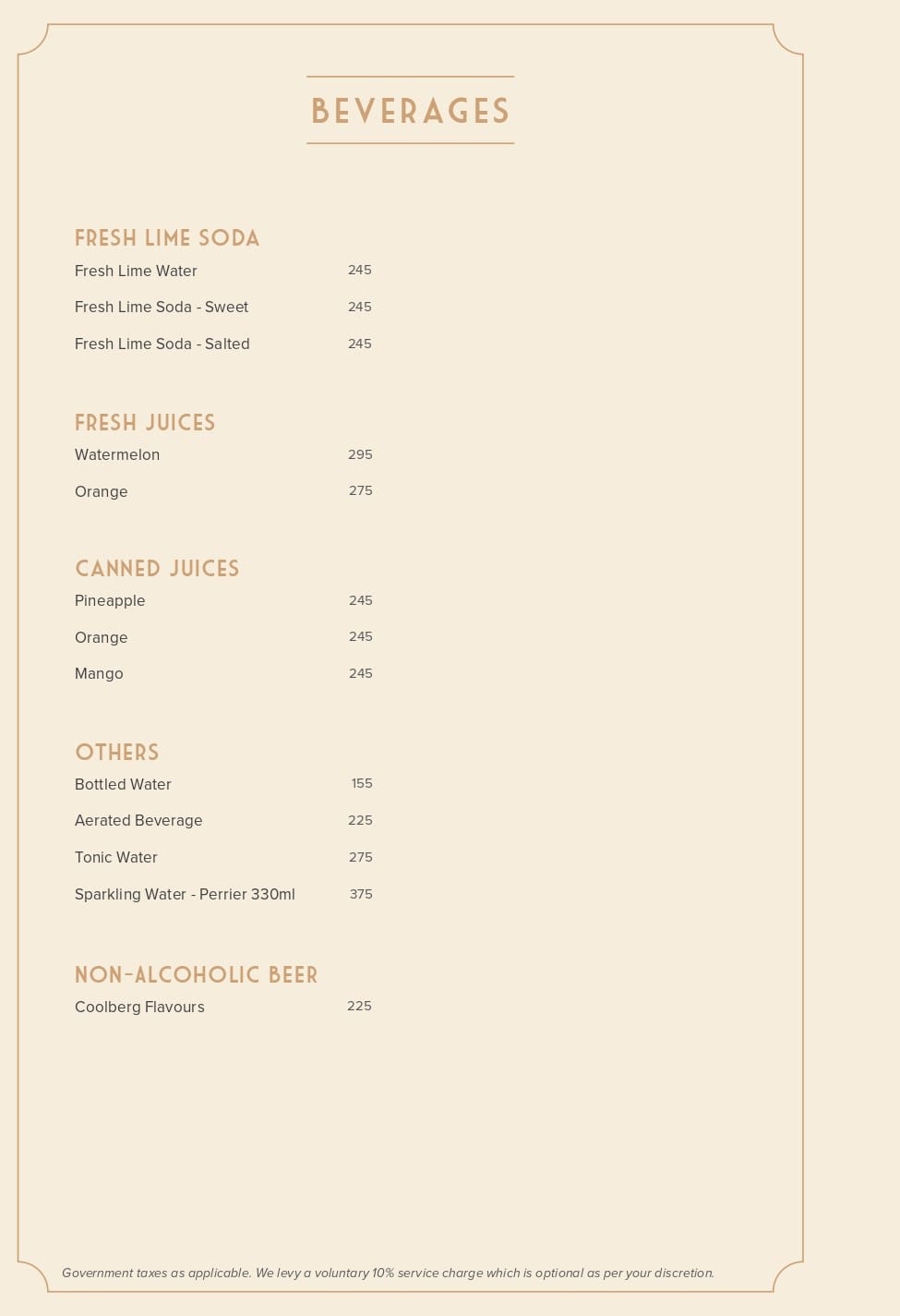 Menu of Copper Chimney, Phoenix Market City Mall, Whitefield