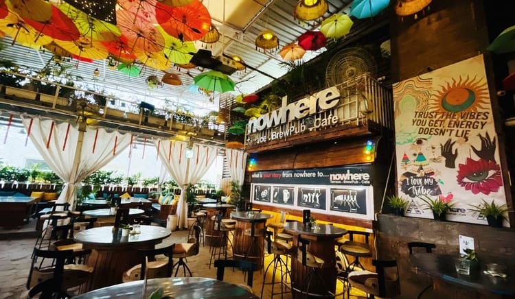Explore Nowhere Terrace Brewpub Cafe in Cross Point Mall, Gurgaon