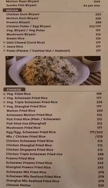 Menu of Savoury Sea Shell, Anna Nagar East, Chennai