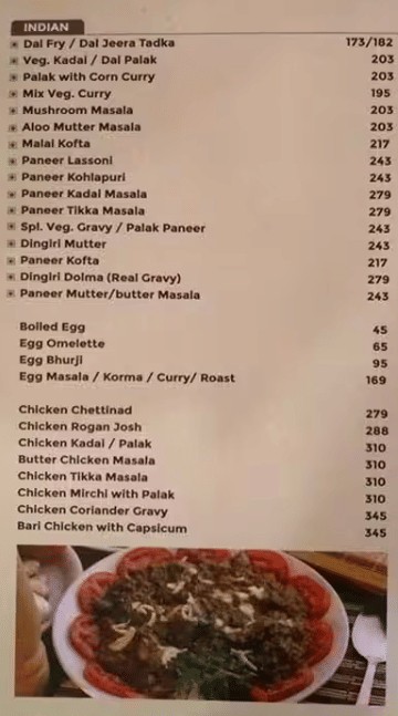 Menu of Savoury Sea Shell, Anna Nagar East, Chennai