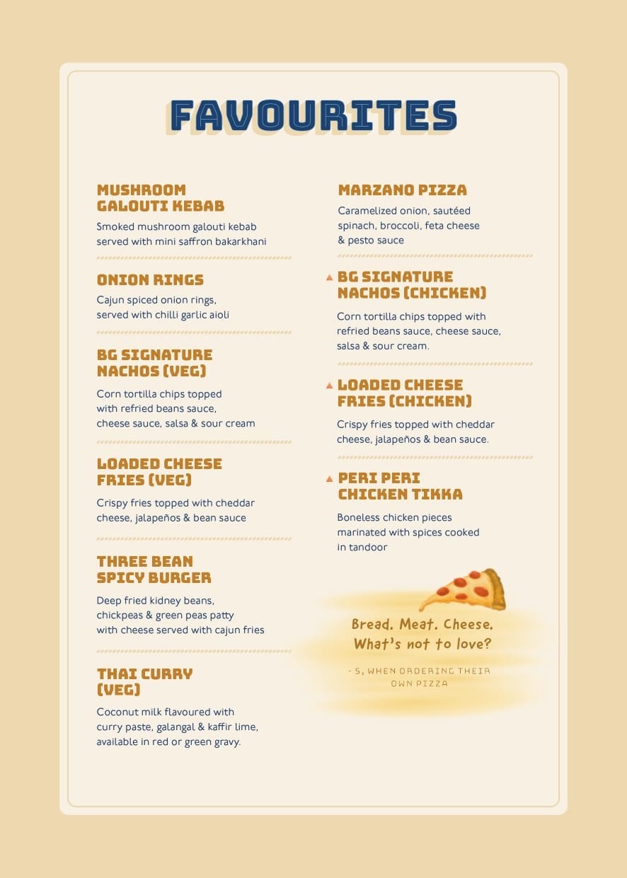 Menu of Biergarten, Whitefield, East Bengaluru