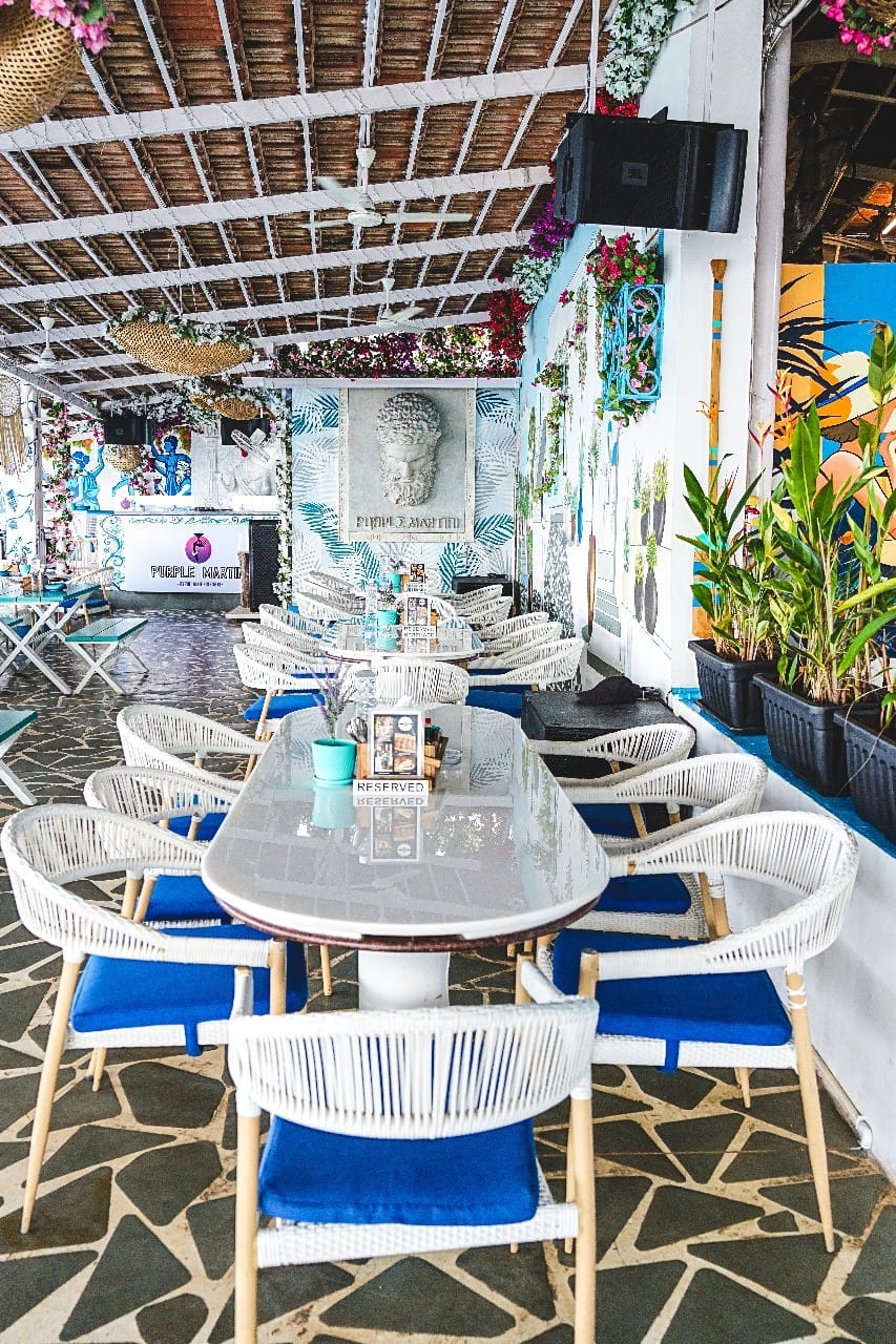 Menu of Purple Martini, Anjuna, North Goa