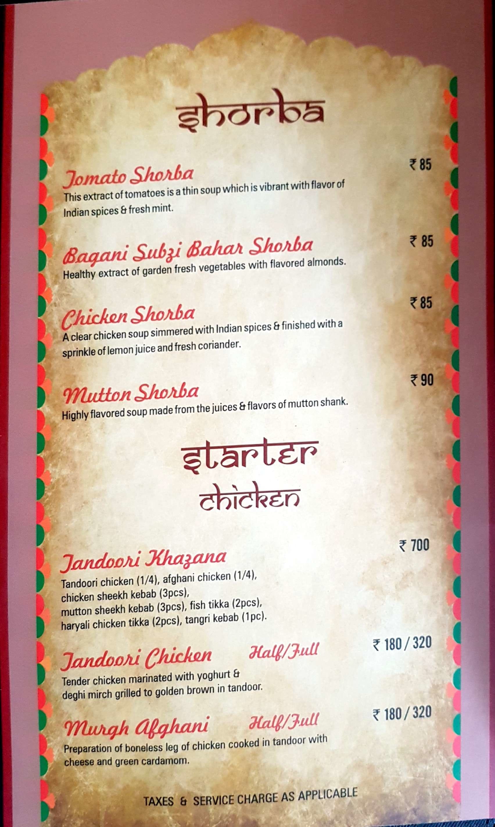 Menu of Bhatinda Xpress , Thuraipakkam, Chennai