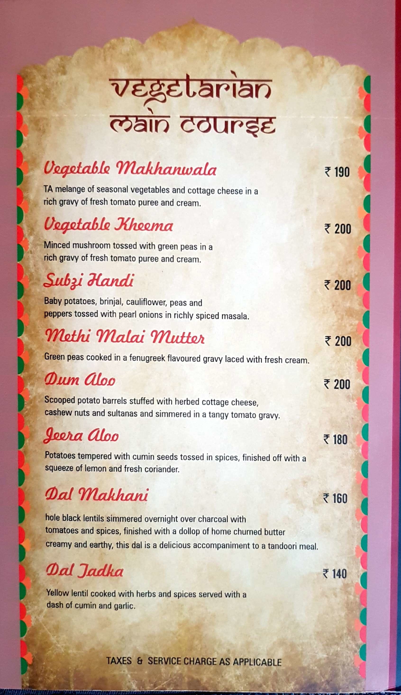 Menu of Bhatinda Xpress , Thuraipakkam, Chennai
