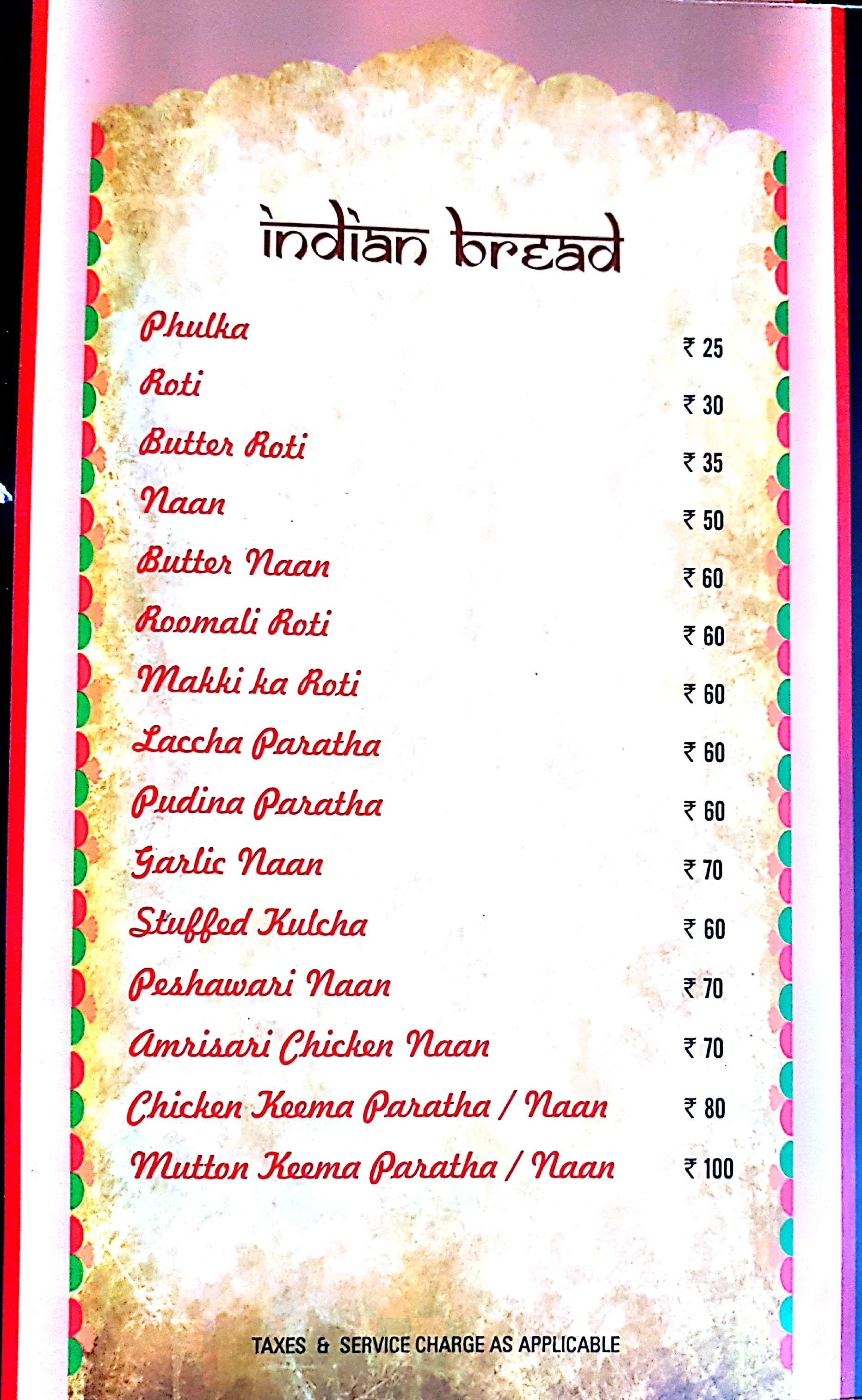 Menu of Bhatinda Xpress , Thuraipakkam, Chennai