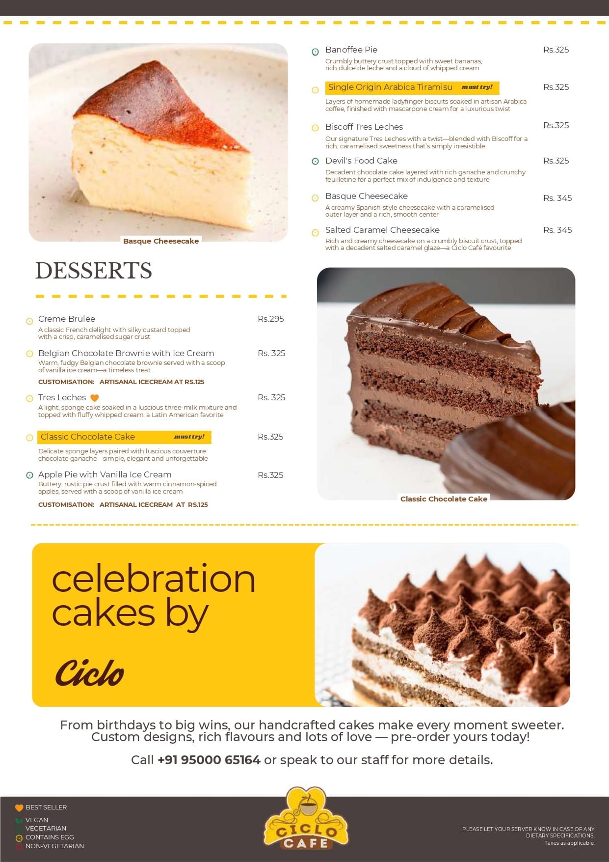 Menu of Ciclo Cafe, Kotturpuram, Chennai