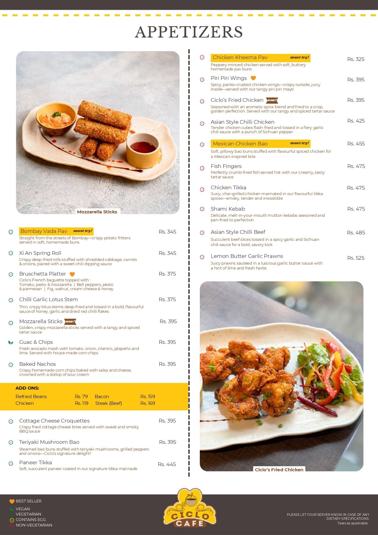 Menu of Ciclo Cafe, Kotturpuram, Chennai