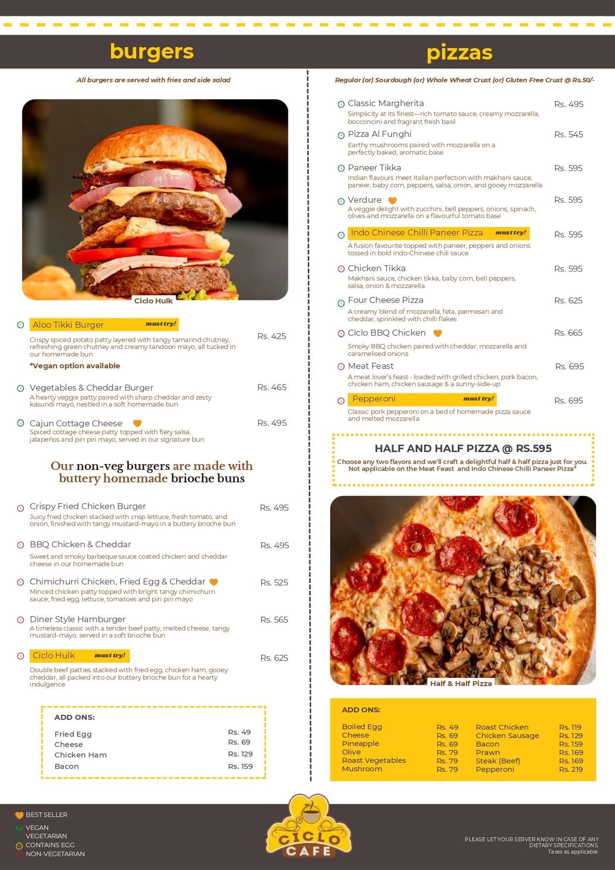 Menu of Ciclo Cafe, Kotturpuram, Chennai