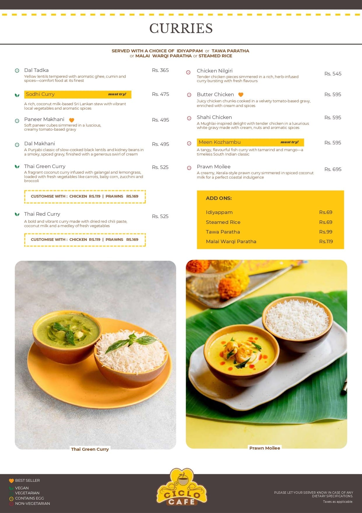 Menu of Ciclo Cafe, Kotturpuram, Chennai