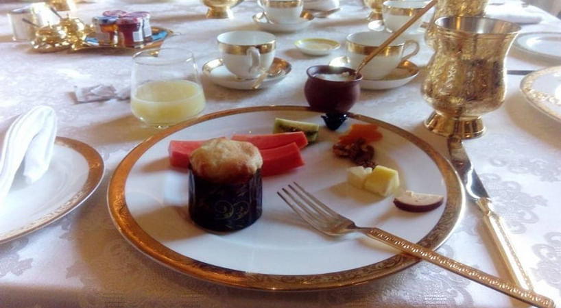 Menu of Suvarna Mahal, Rambagh Palace, Jaipur