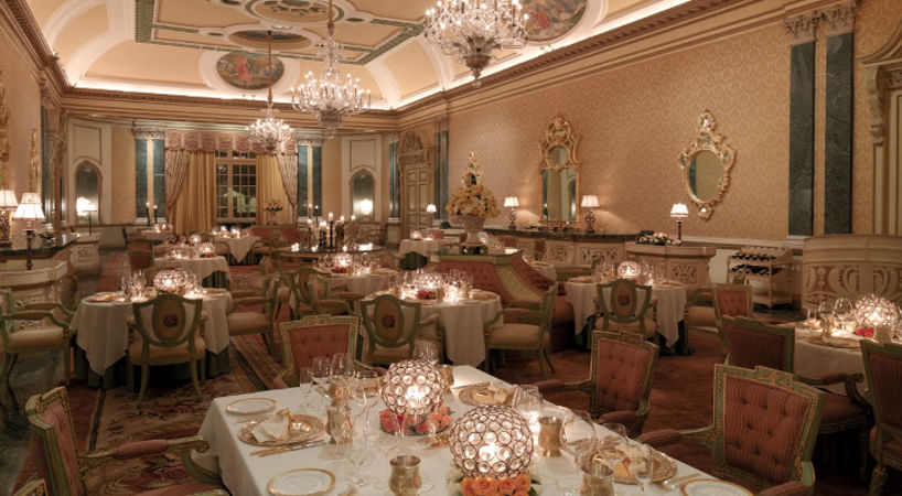 Menu of Suvarna Mahal, Rambagh Palace, Jaipur