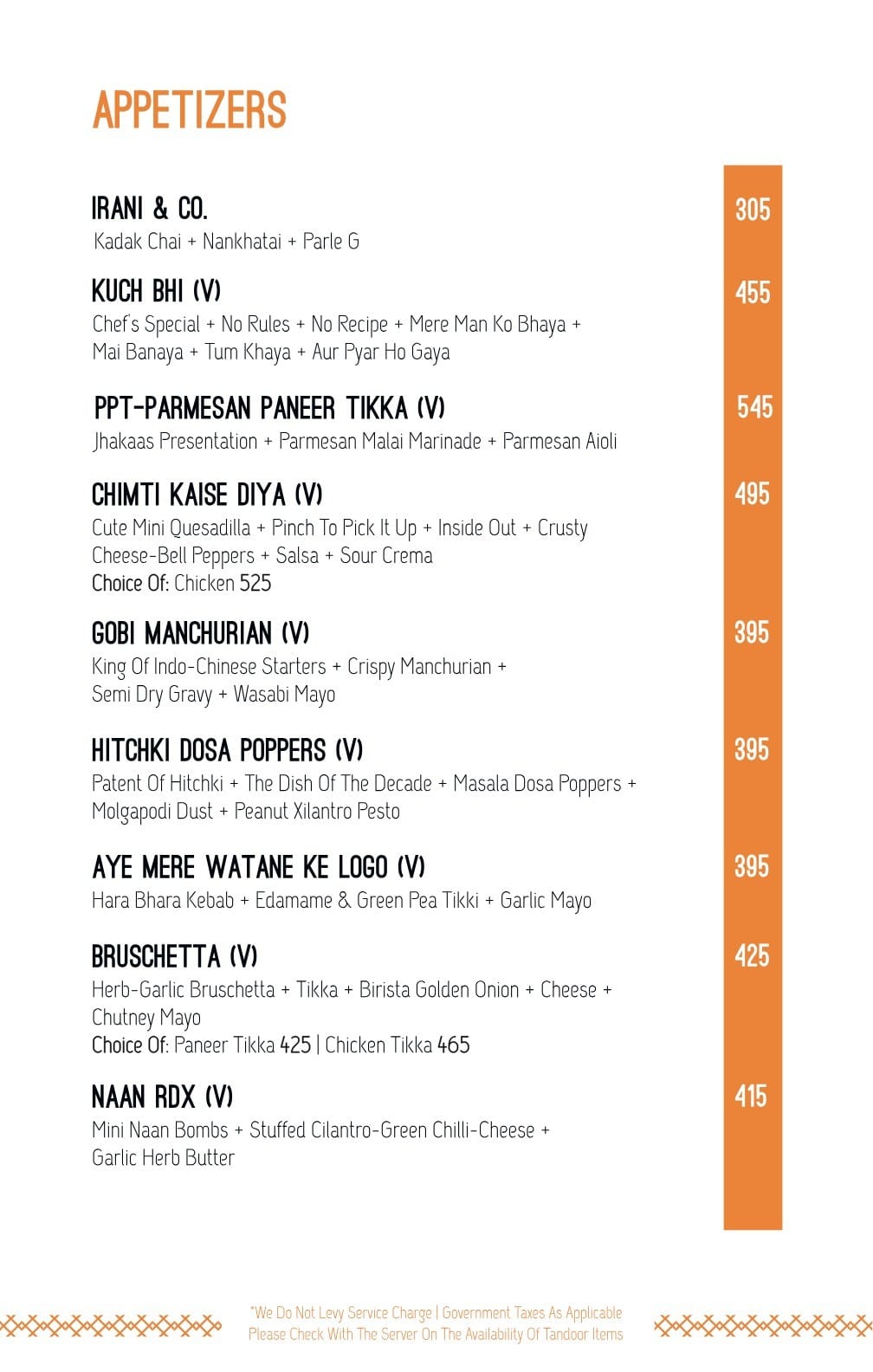 Menu of HITCHKI, Powai, Central Mumbai