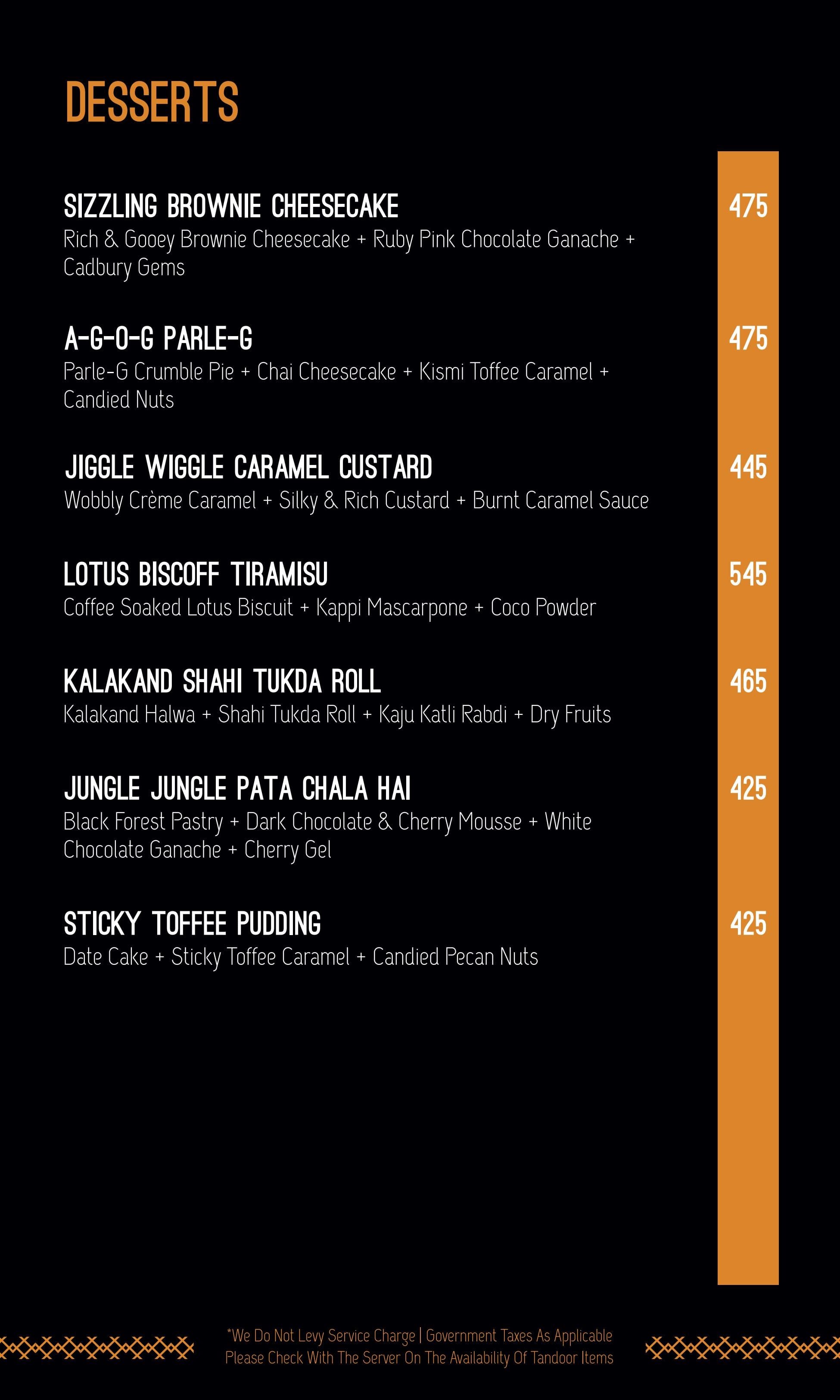 Menu of HITCHKI, Bandra Kurla Complex (BKC), Western Suburbs
