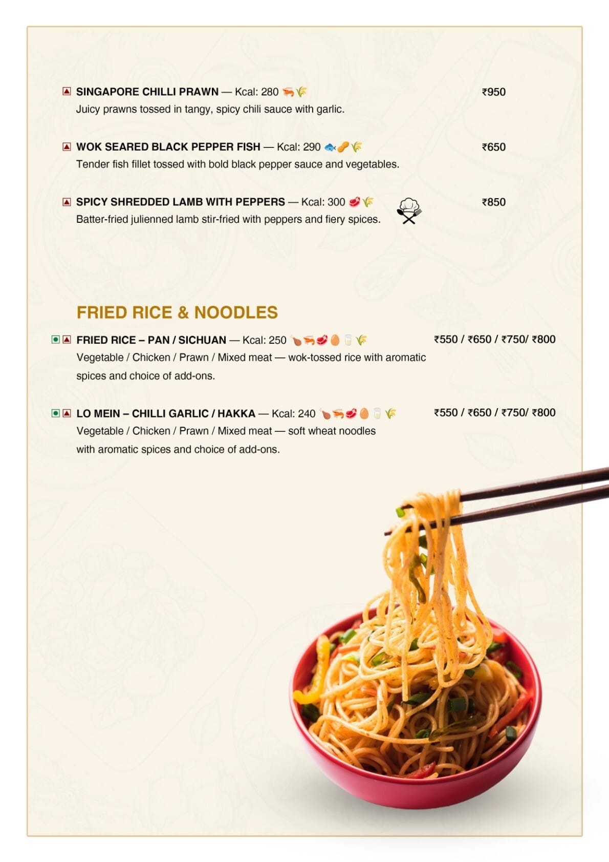 Menu of Svar, Turyaa Chennai