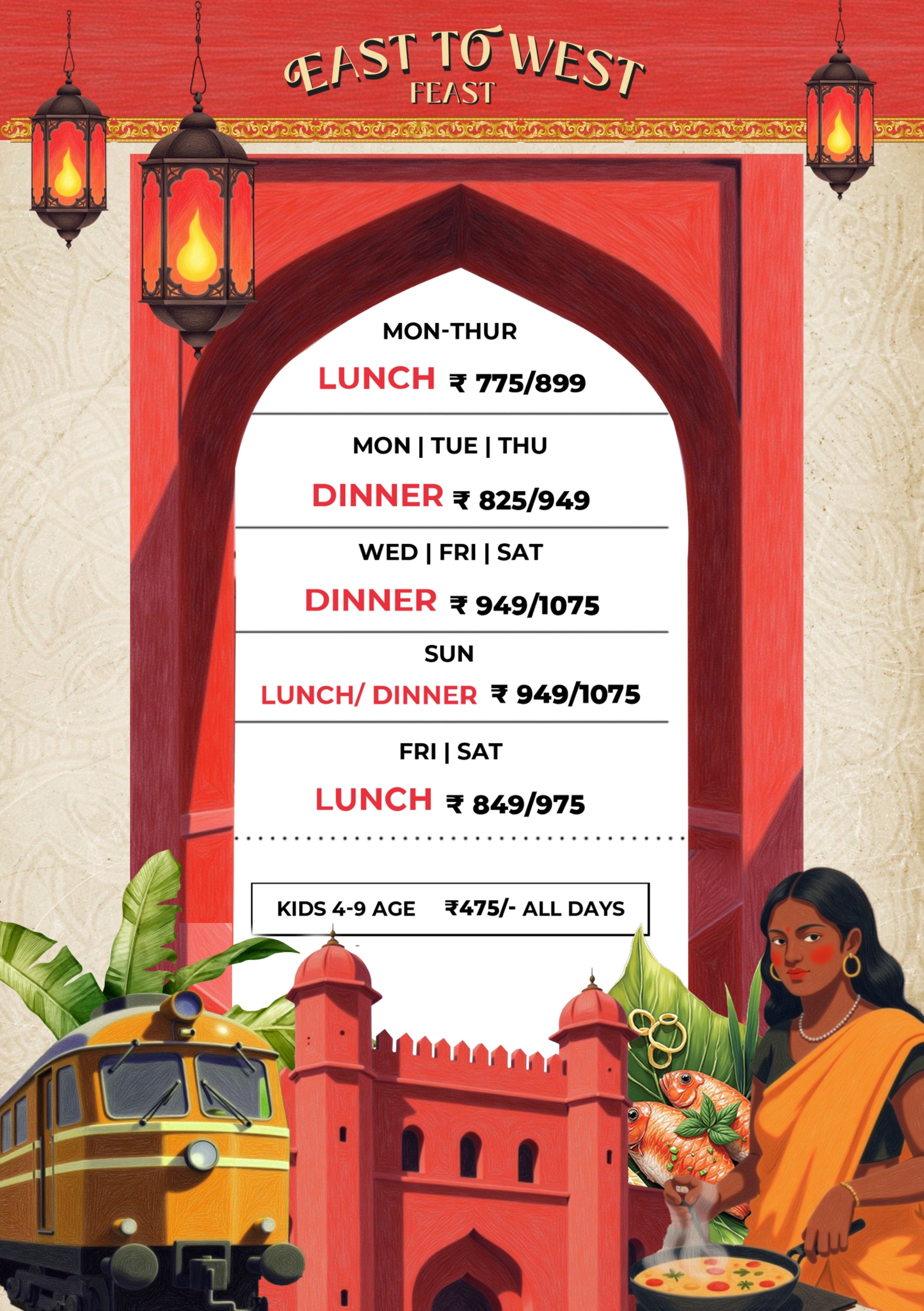 Menu of The Caravan Menu, Panch Pakhadi, Thane West