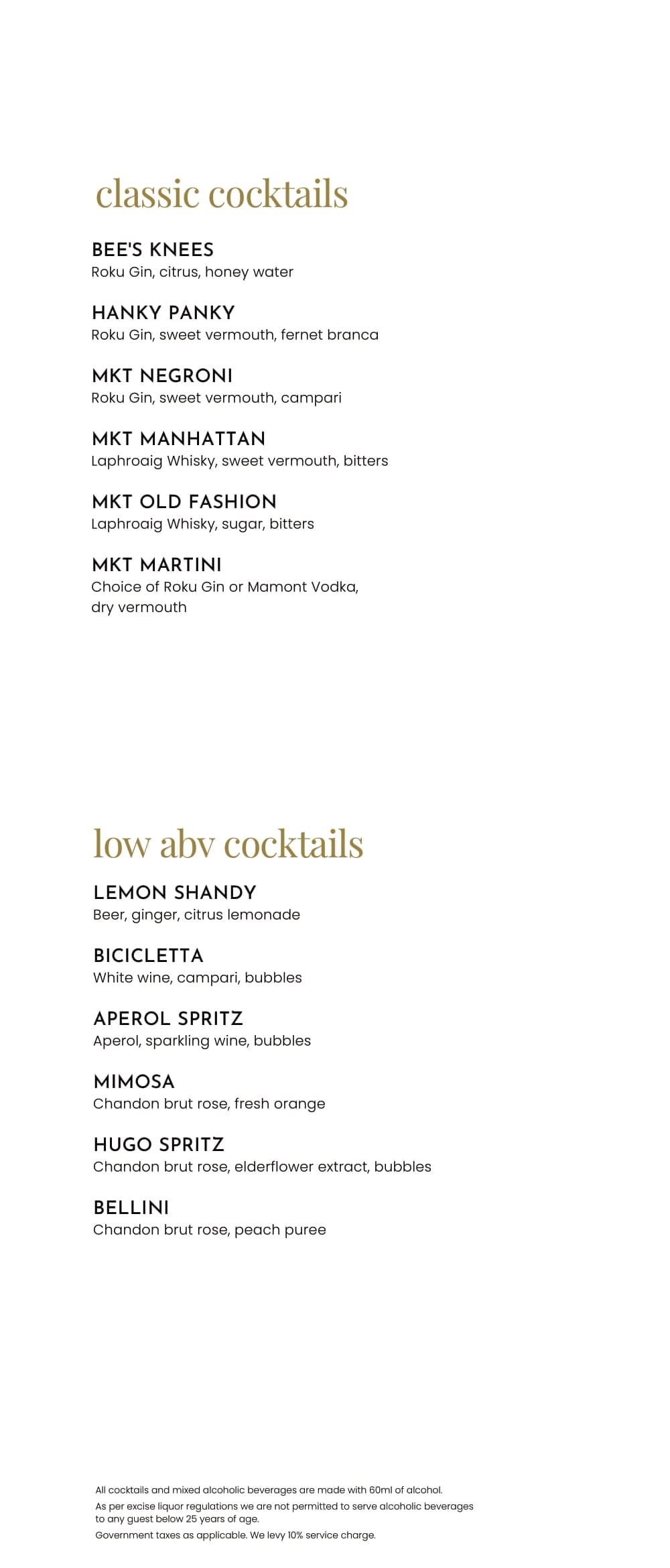 Menu of MKT, The Chanakya