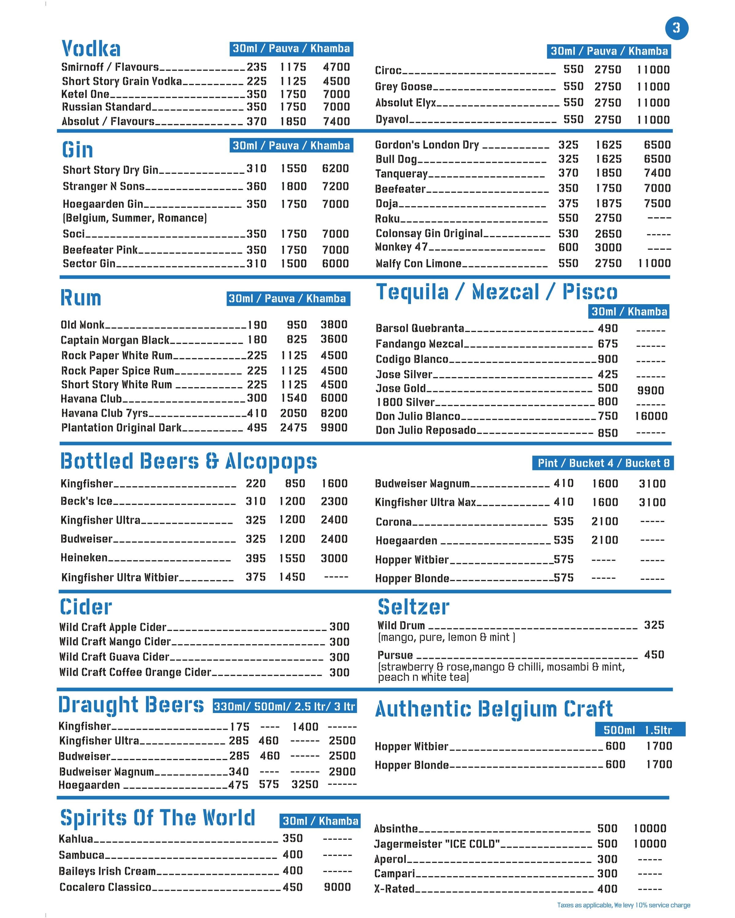 Menu of Vikhroli Social, Vikhroli, Central Mumbai