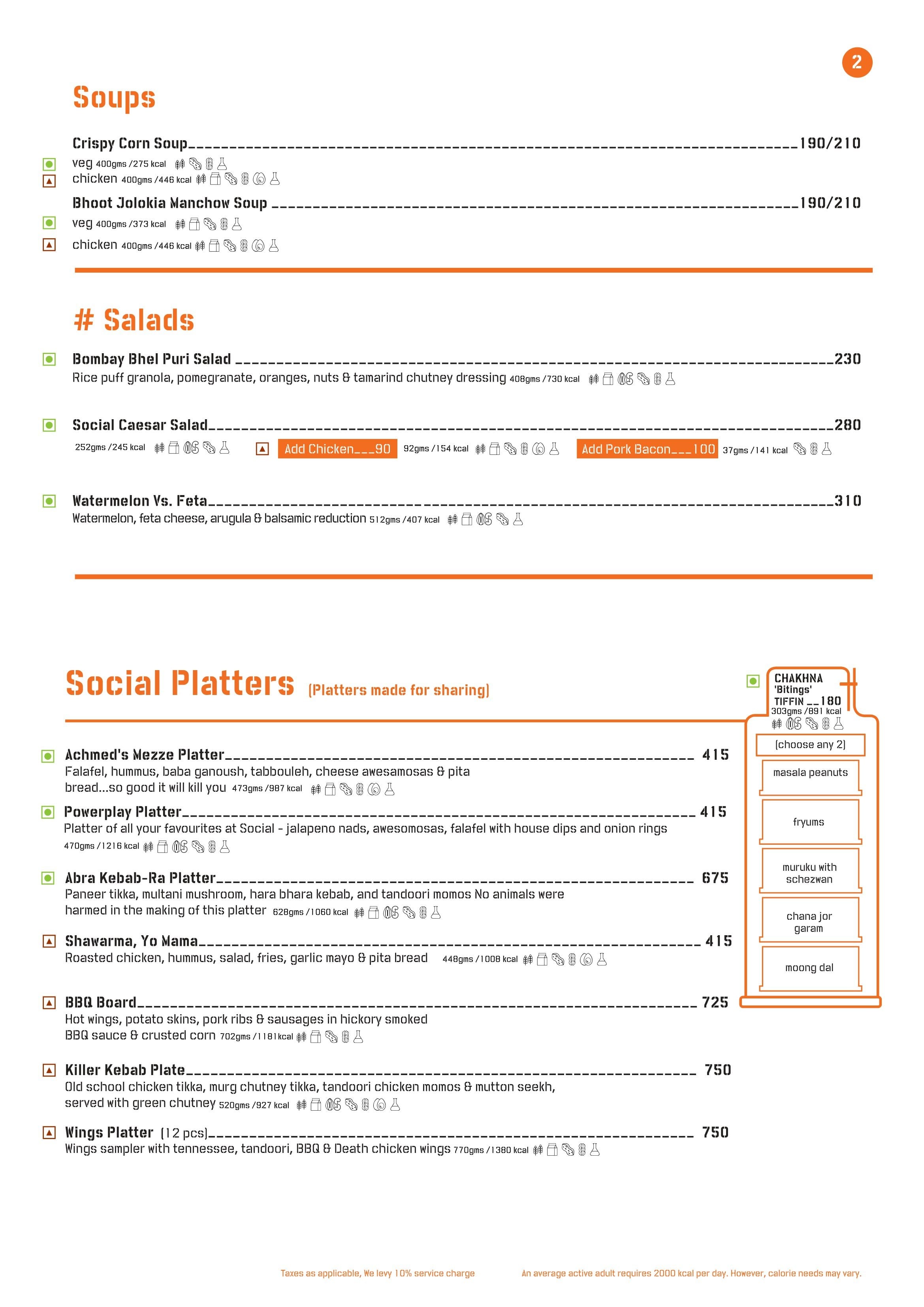 Menu of Vikhroli Social, Vikhroli, Central Mumbai