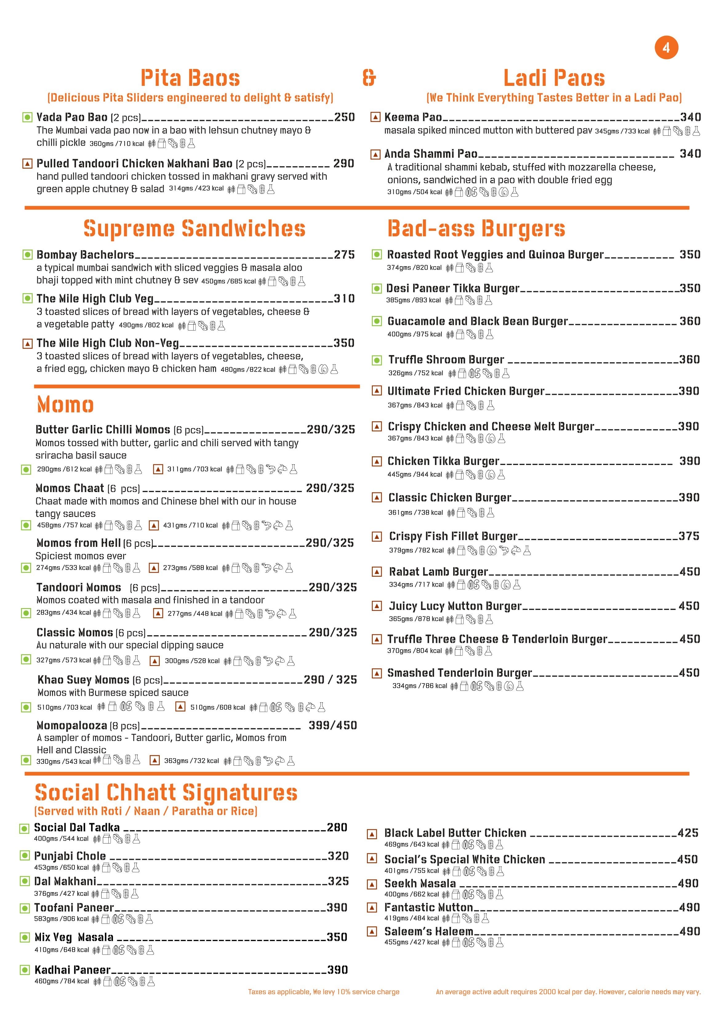 Menu of Vikhroli Social, Vikhroli, Central Mumbai