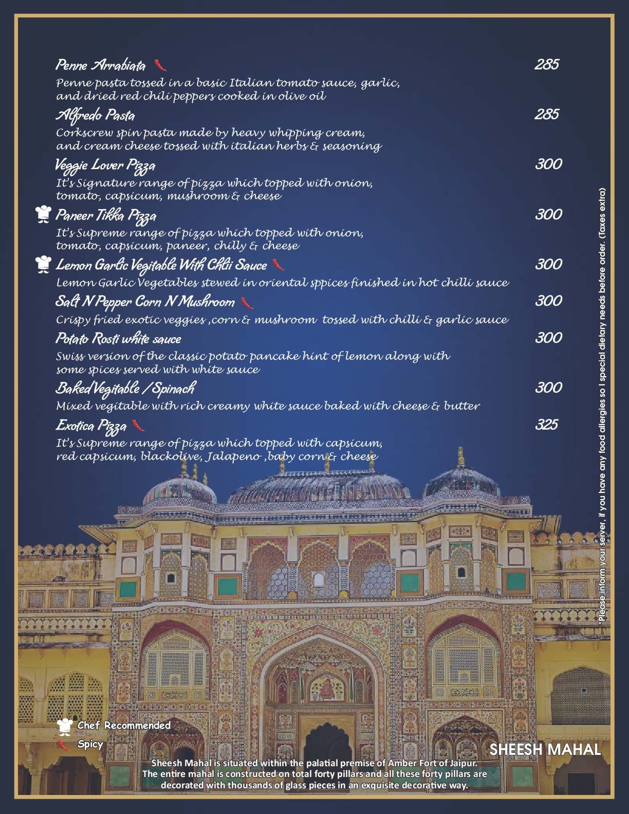Menu of Govindam Retreat, Kanwar Nagar, Jaipur