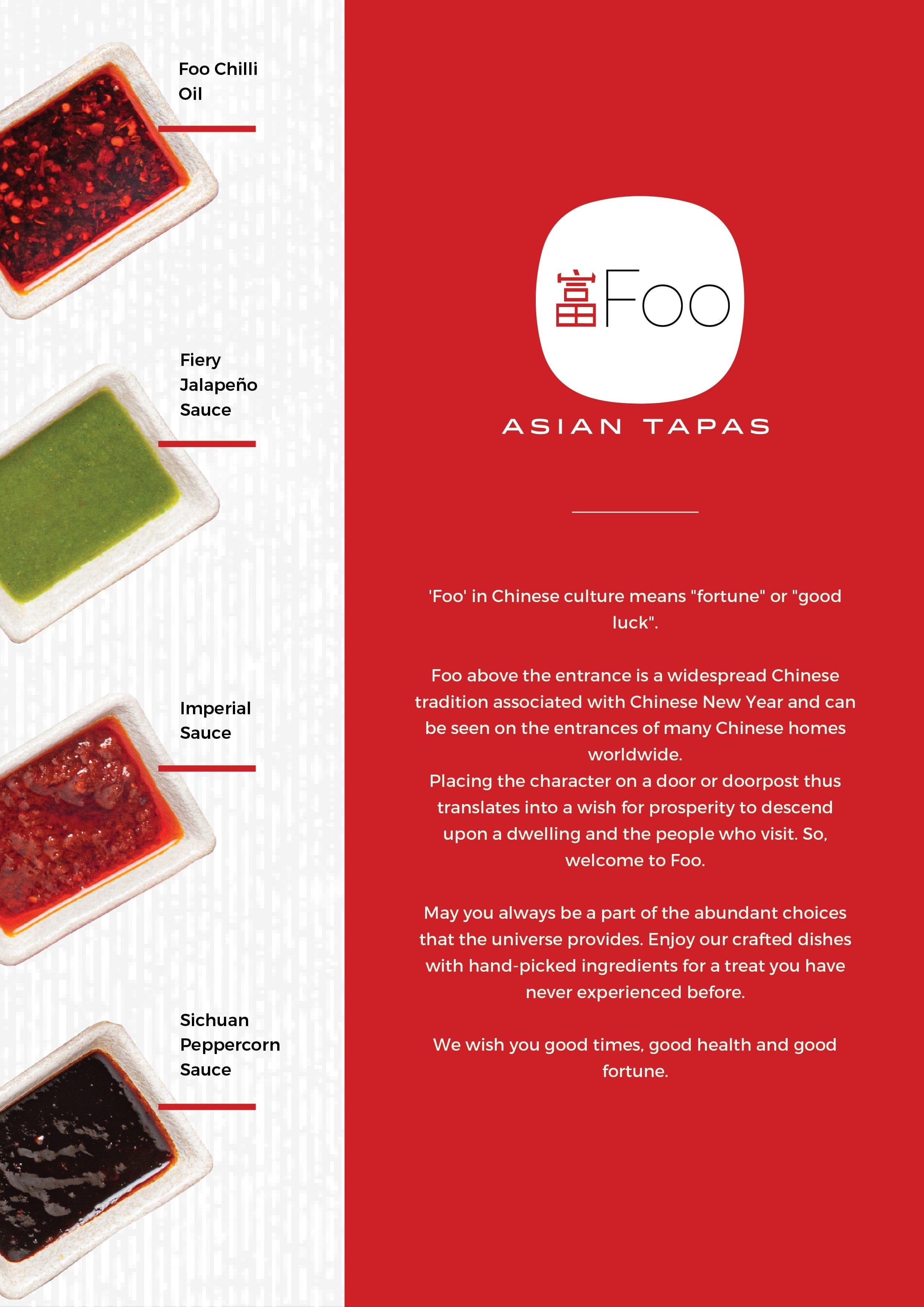 Menu of Foo - Asian Tapas, Palladium Mall, Lower Parel