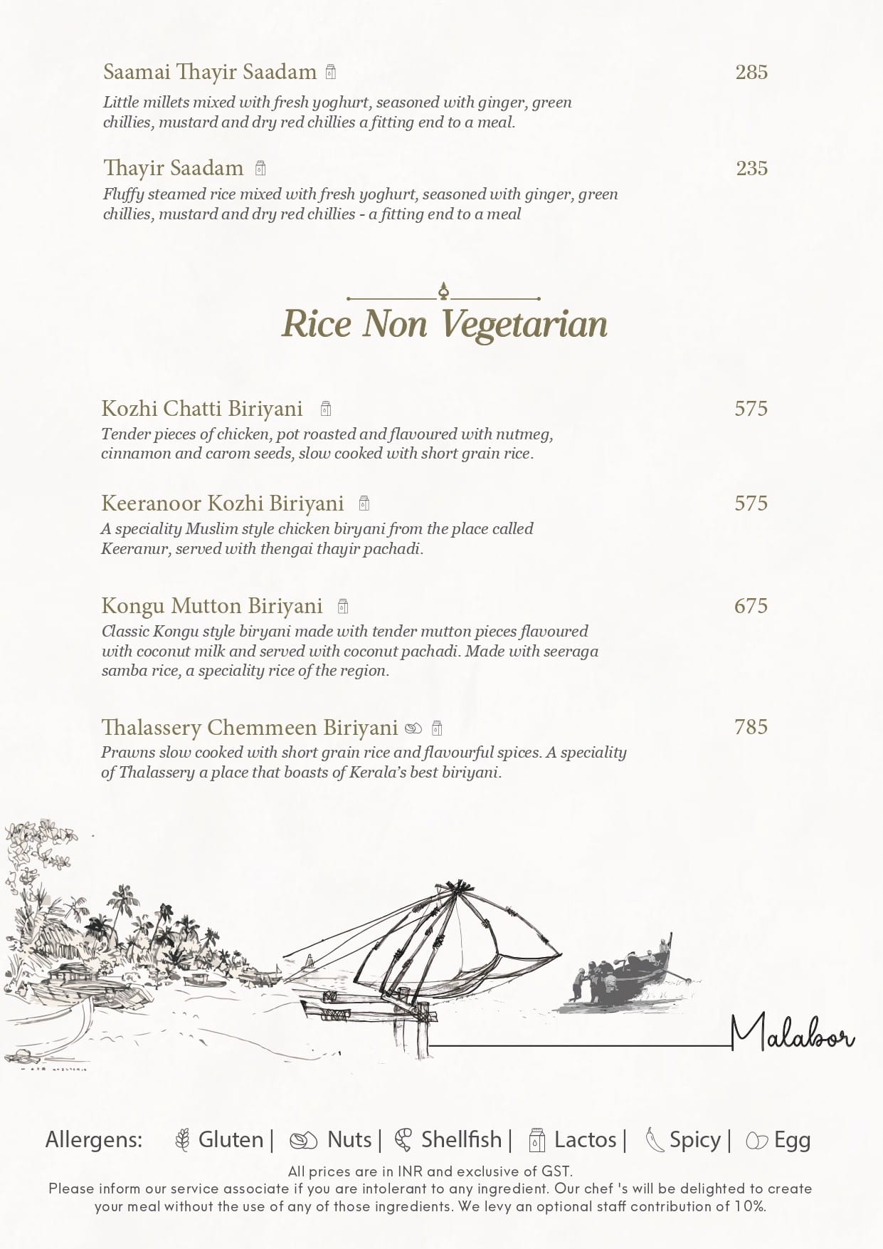 Menu of Savya Rasa, Kotturpuram, Chennai